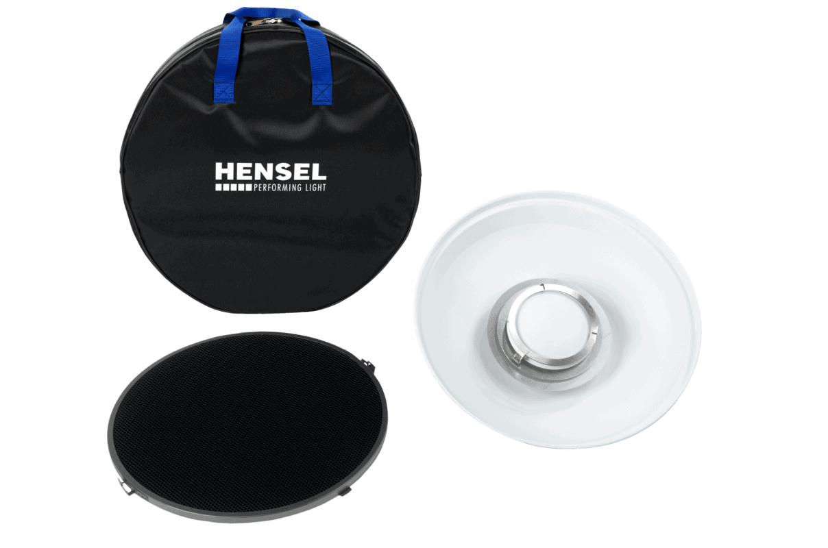 8610 Beauty dish 22" KIT Wit met 22" grid - Hensel-store.com
