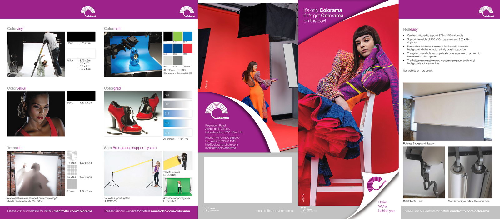 Kleurstalen Colorama papieren achtergronden - Hensel-store.com