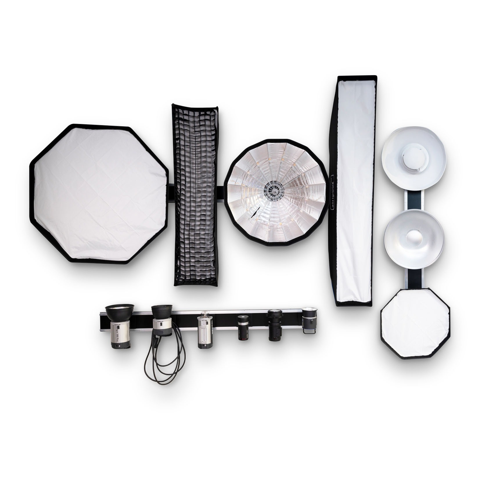 Henko railsysteem 250cm voor softboxen, reflectoren en flitsers - Hensel-store.com